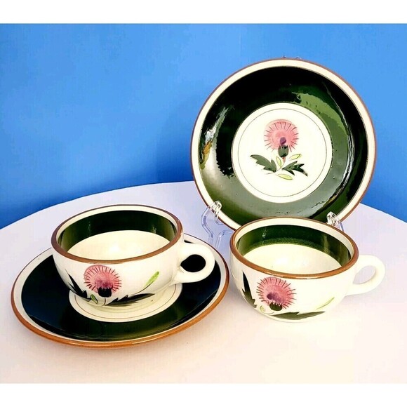 Stangl | Dining | Vintage Set Of 2 Stangl Pottery Thistle Pattern Flat ...